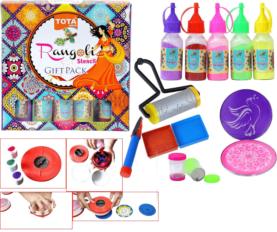 Rangvibe™️ Instant Rangoli Kit – Zaavio